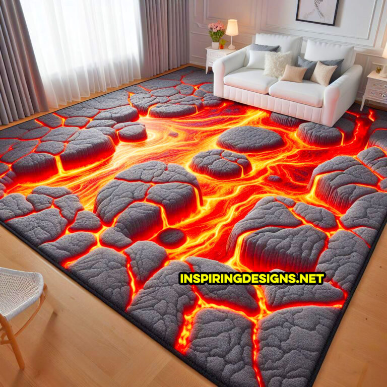 These Giant Lava Rugs Let Your Kids Realistically Play "The Floor Is Lava"!