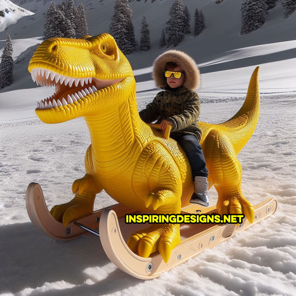 These Dinosaur Sleds Bring Prehistoric Fun to Snowy Adventures ...