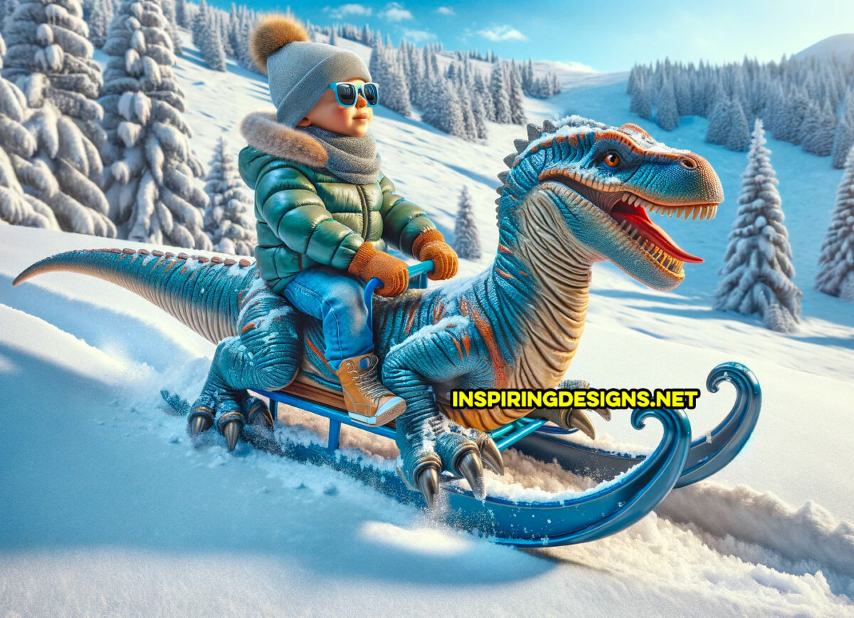 These Dinosaur Sleds Bring Prehistoric Fun to Snowy Adventures ...