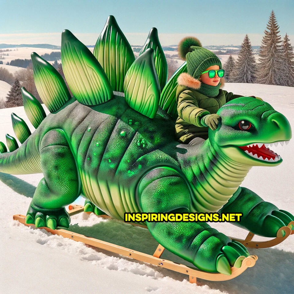 These Dinosaur Sleds Bring Prehistoric Fun to Snowy Adventures ...