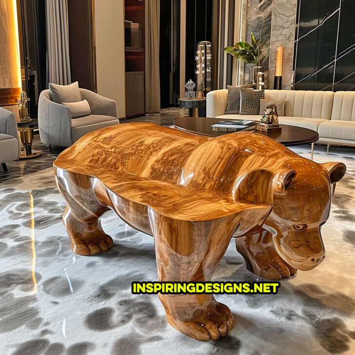 These Wooden Animal Shaped Coffee Tables Bring the Beauty of the Wild ...