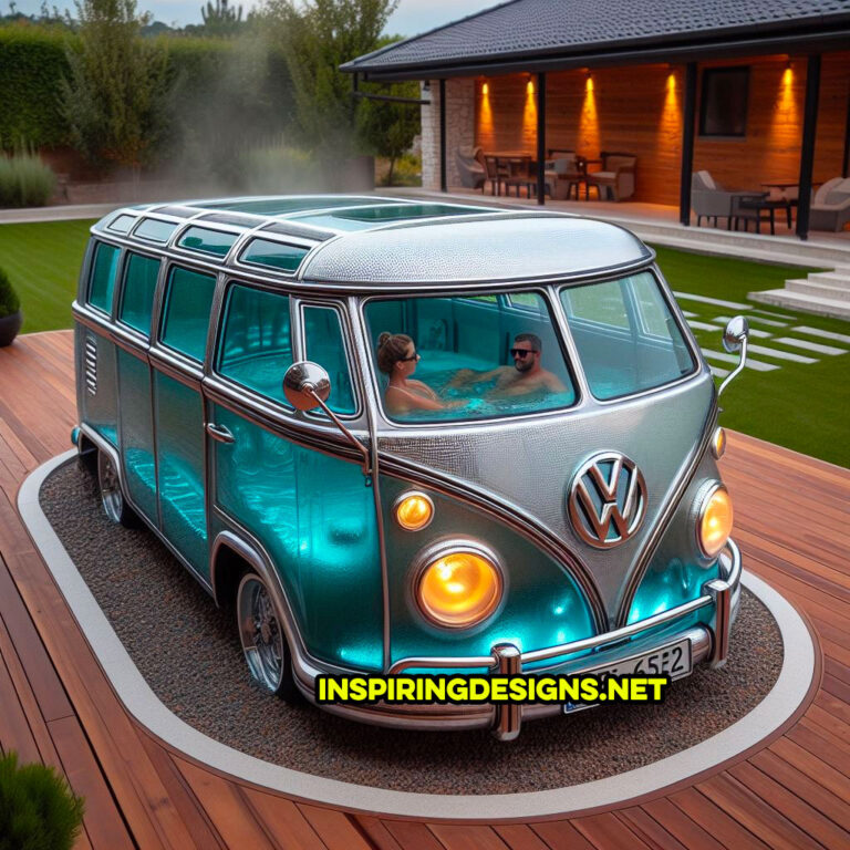 These Volkswagen Bus Hot Tubs Will Transform Your Patio into a Retro Oasis