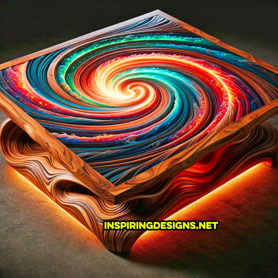 These Vortex Coffee Tables Are Where Art and Functionality Spiral Together