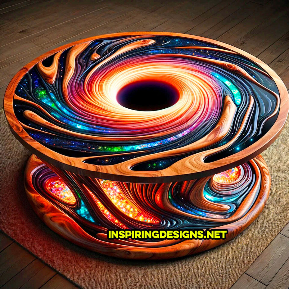 These Vortex Coffee Tables Are Where Art and Functionality Spiral Together