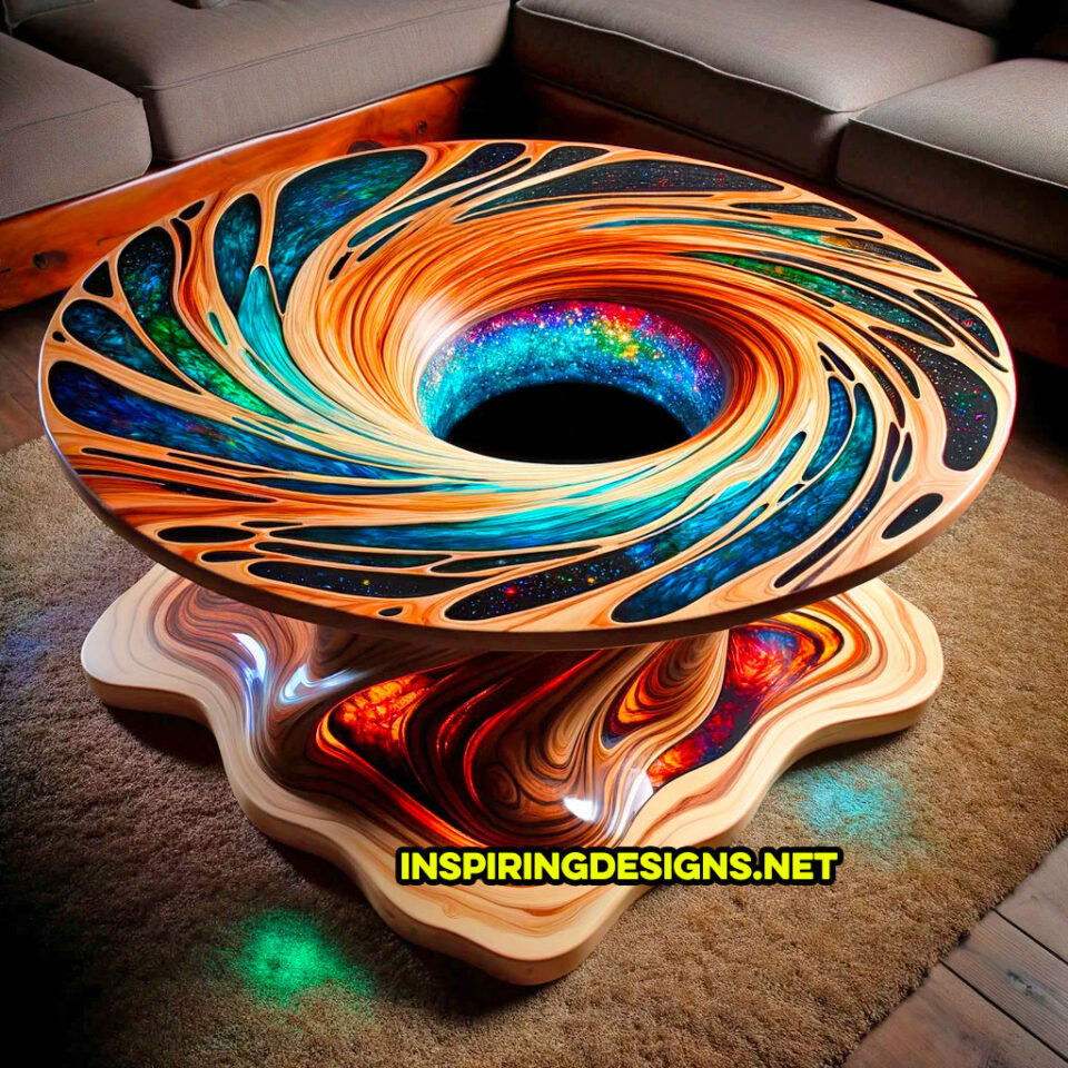 These Vortex Coffee Tables Are Where Art and Functionality Spiral Together