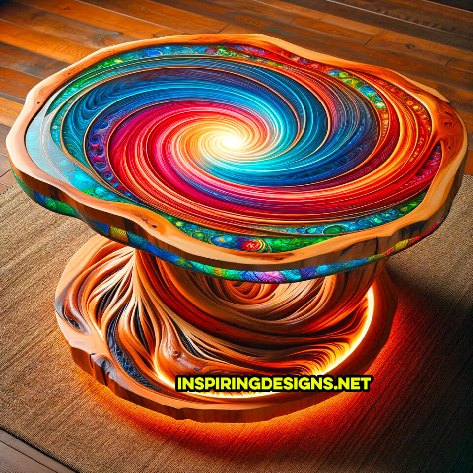 These Vortex Coffee Tables Are Where Art and Functionality Spiral Together