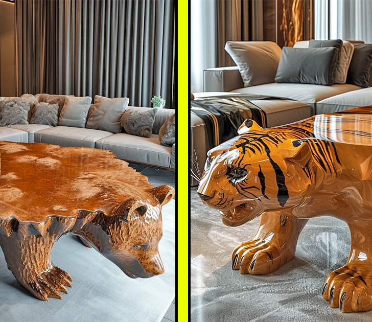 These Wooden Animal Shaped Coffee Tables Bring the Beauty of the Wild ...