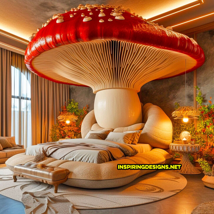 These Giant Mushroom Beds Add a Touch of Magic to Any Sleeping Space