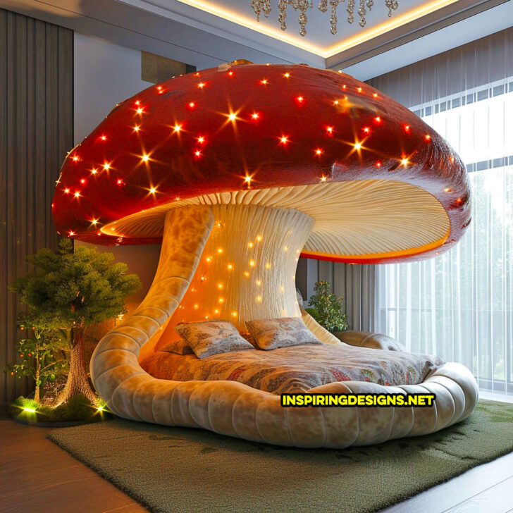 These Giant Mushroom Beds Add a Touch of Magic to Any Sleeping Space