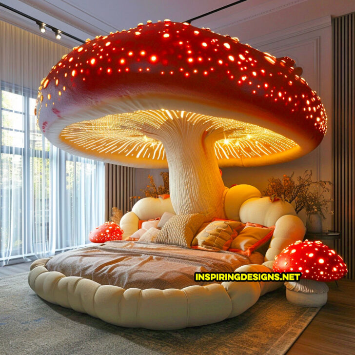 These Giant Mushroom Beds Add a Touch of Magic to Any Sleeping Space