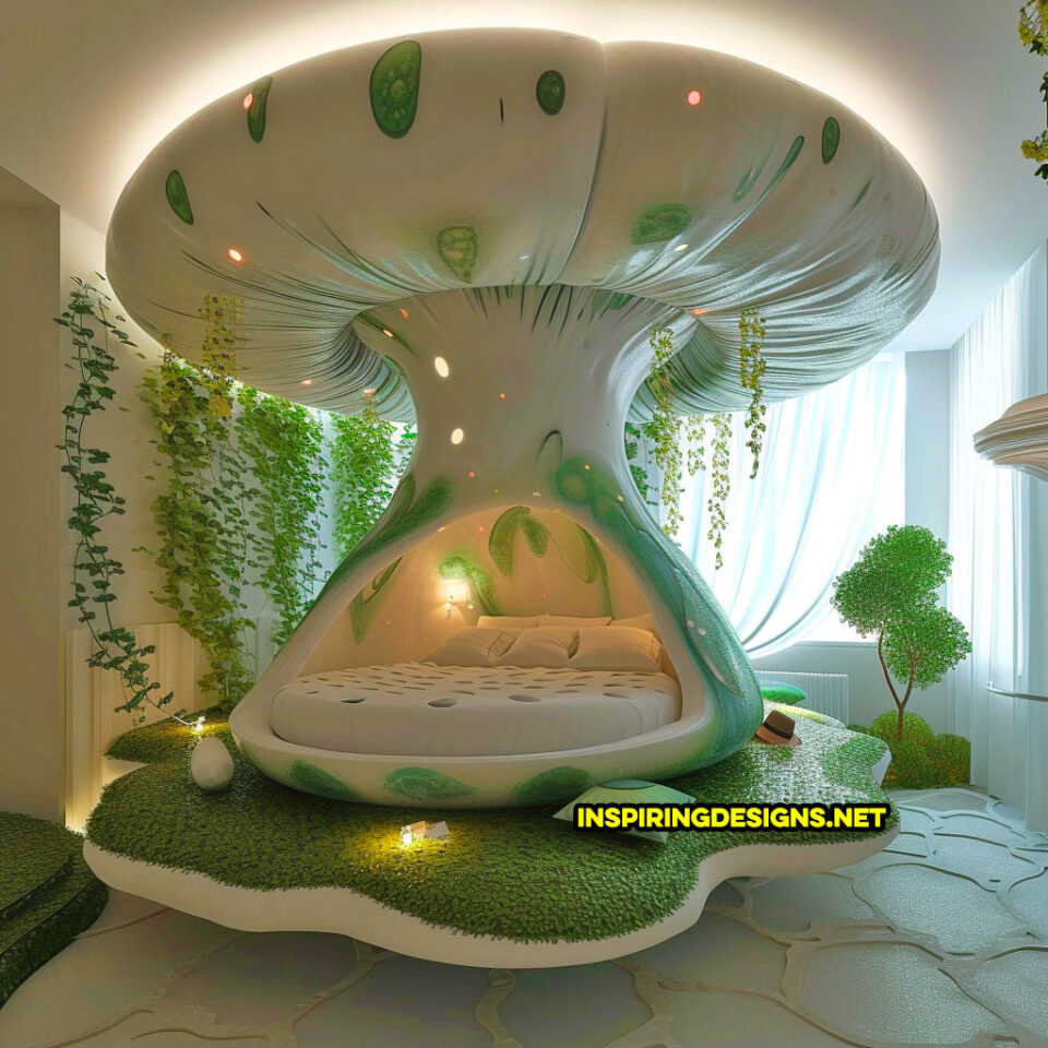 These Giant Mushroom Beds Add a Touch of Magic to Any Sleeping Space