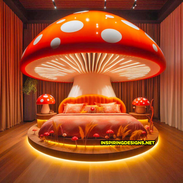 These Giant Mushroom Beds Add a Touch of Magic to Any Sleeping Space