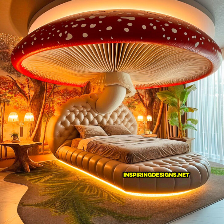 These Giant Mushroom Beds Add a Touch of Magic to Any Sleeping Space