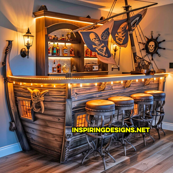 These Pirate Ship Home Bars Will Anchor Your Next Party with Style