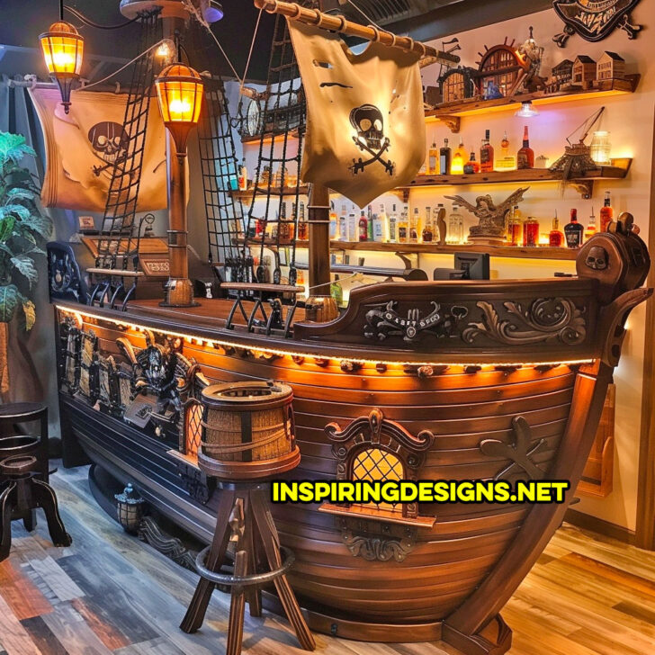 These Pirate Ship Home Bars Will Anchor Your Next Party with Style