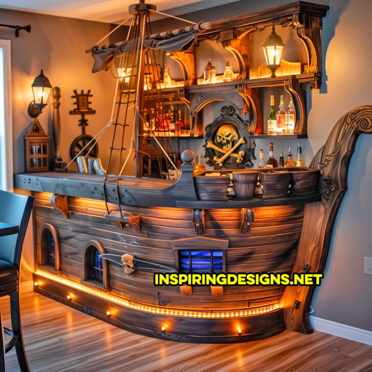 These Pirate Ship Home Bars Will Anchor Your Next Party with Style