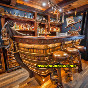These Pirate Ship Home Bars Will Anchor Your Next Party with Style