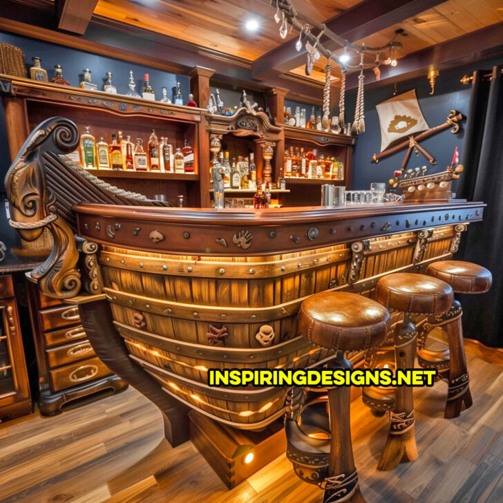 These Pirate Ship Home Bars Will Anchor Your Next Party with Style