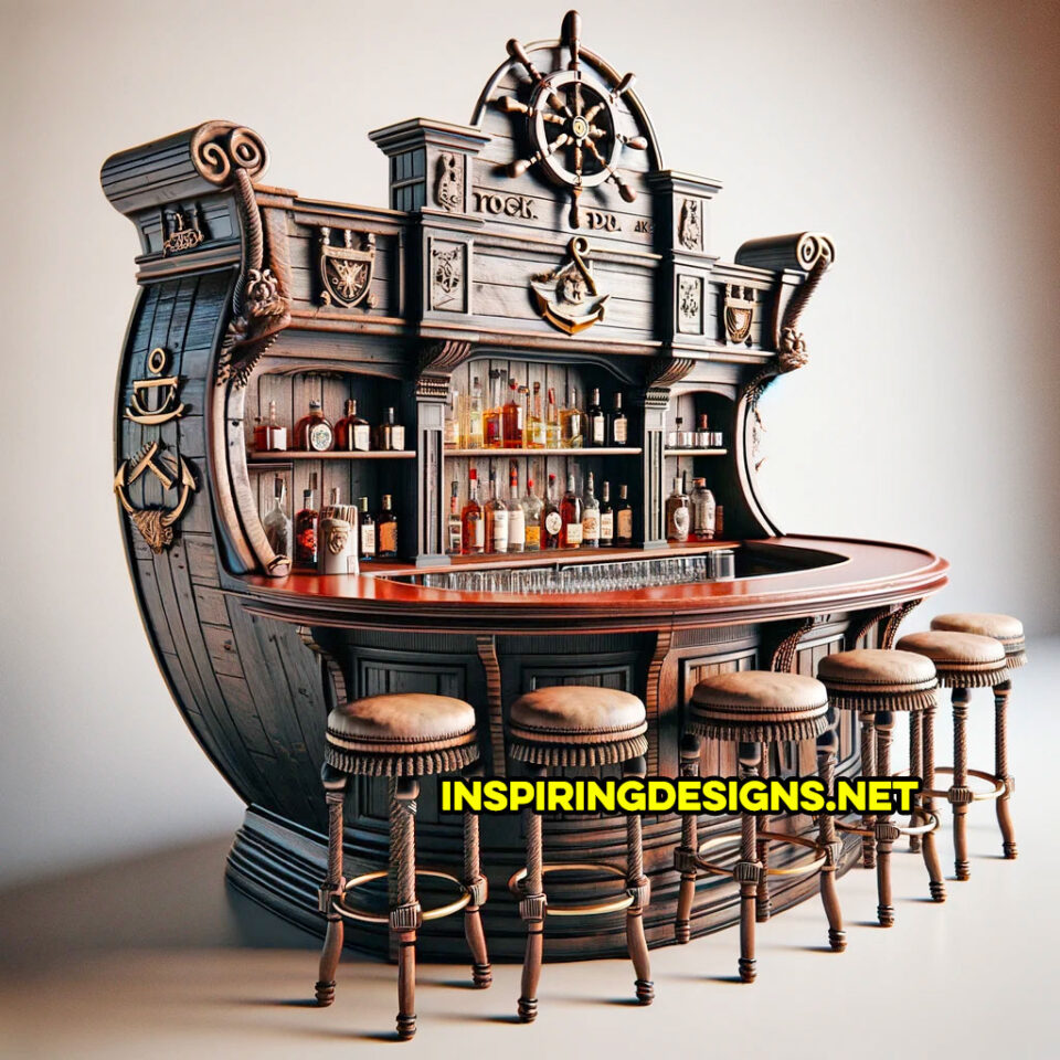 These Pirate Ship Home Bars Will Anchor Your Next Party with Style