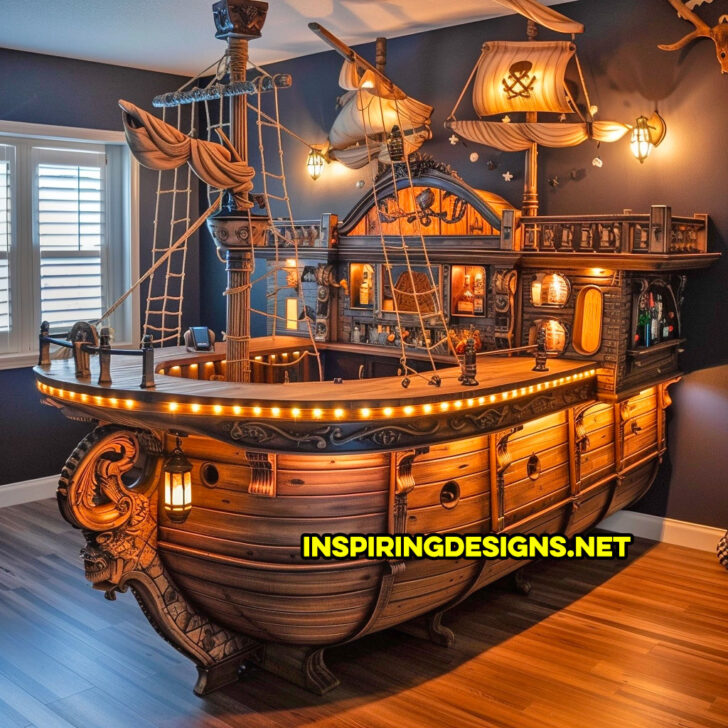 These Pirate Ship Home Bars Will Anchor Your Next Party with Style