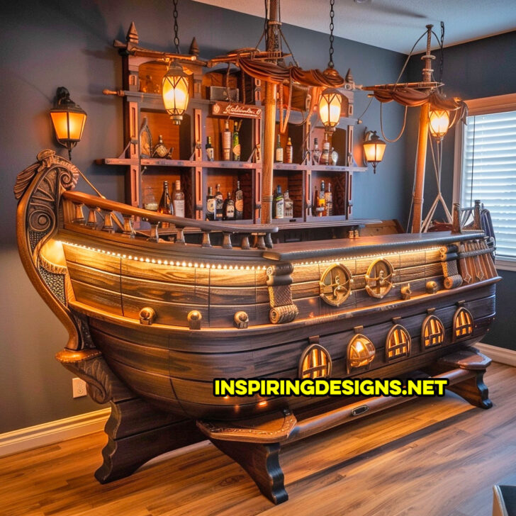 These Pirate Ship Home Bars Will Anchor Your Next Party with Style