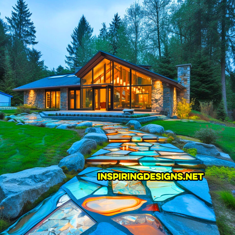 These Colorful Glass and Stone Walkways Will Transform Your Garden into ...