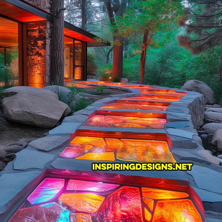 These Colorful Glass and Stone Walkways Will Transform Your Garden into ...