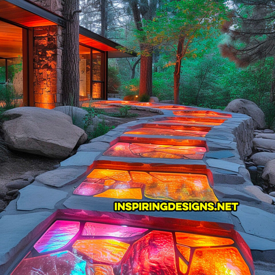These Colorful Glass and Stone Walkways Will Transform Your Garden into ...