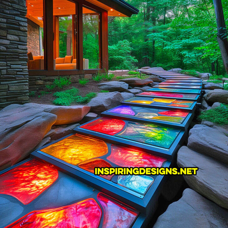 These Colorful Glass and Stone Walkways Will Transform Your Garden into ...