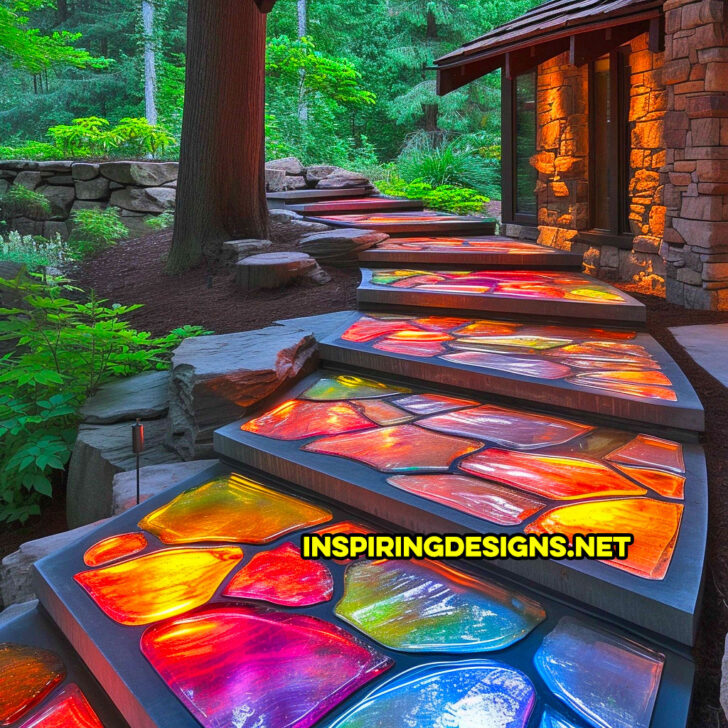 These Colorful Glass and Stone Walkways Will Transform Your Garden into ...