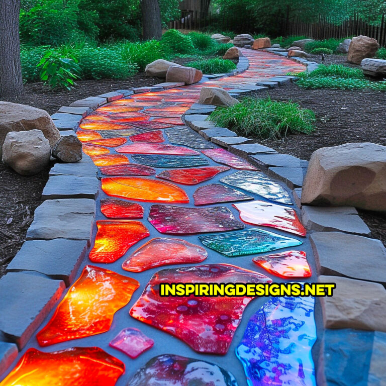 These Colorful Glass and Stone Walkways Will Transform Your Garden into ...