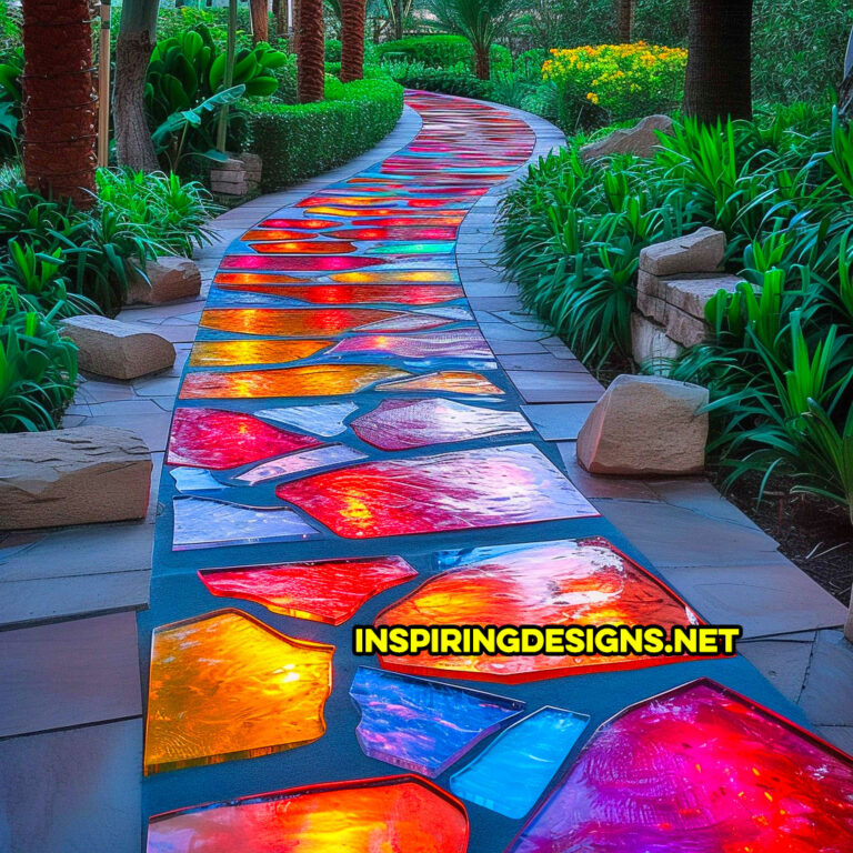 These Colorful Glass and Stone Walkways Will Transform Your Garden into ...