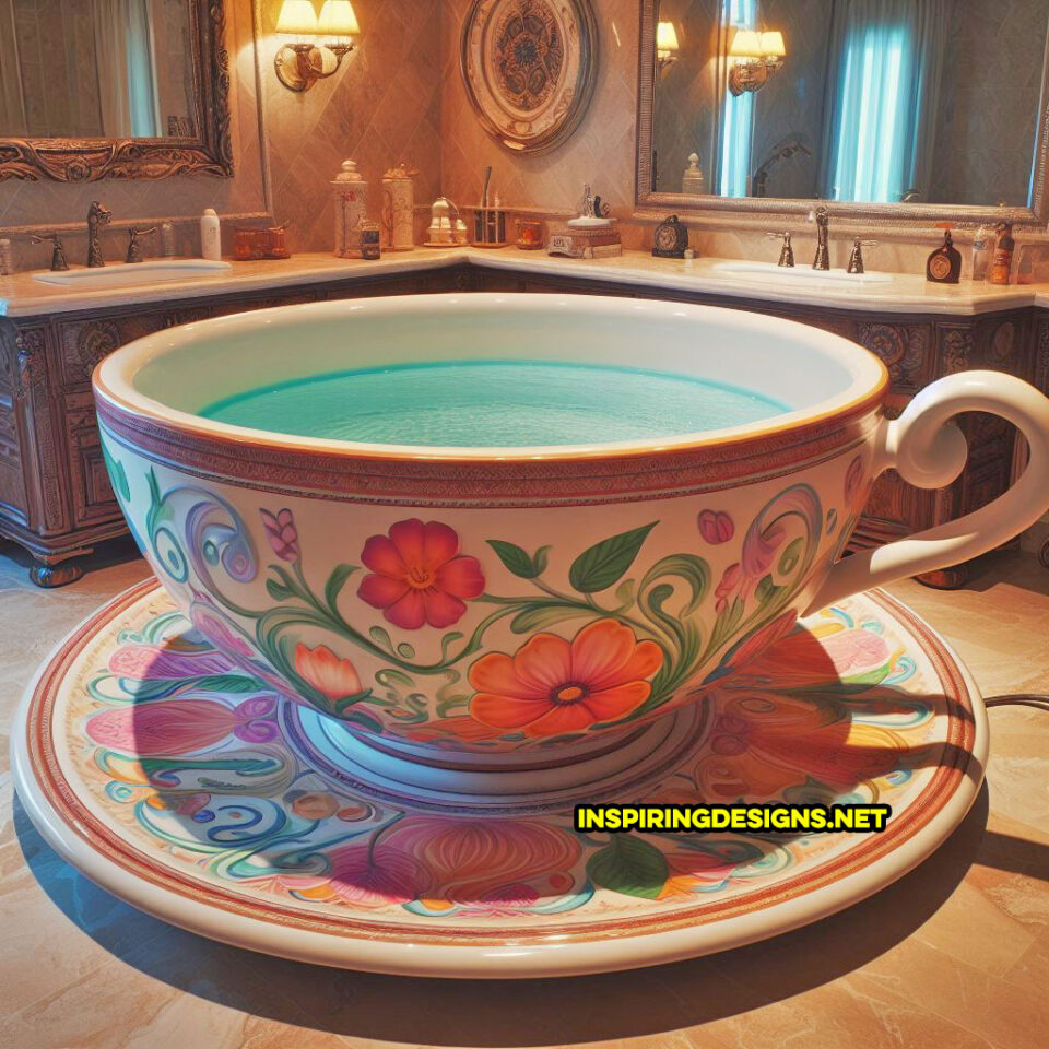 These Giant Teacup Shaped Bathtubs Will Steep Your Bath Time in Luxury