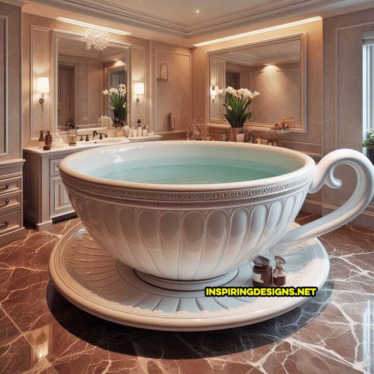These Giant Teacup Shaped Bathtubs Will Steep Your Bath Time in Luxury