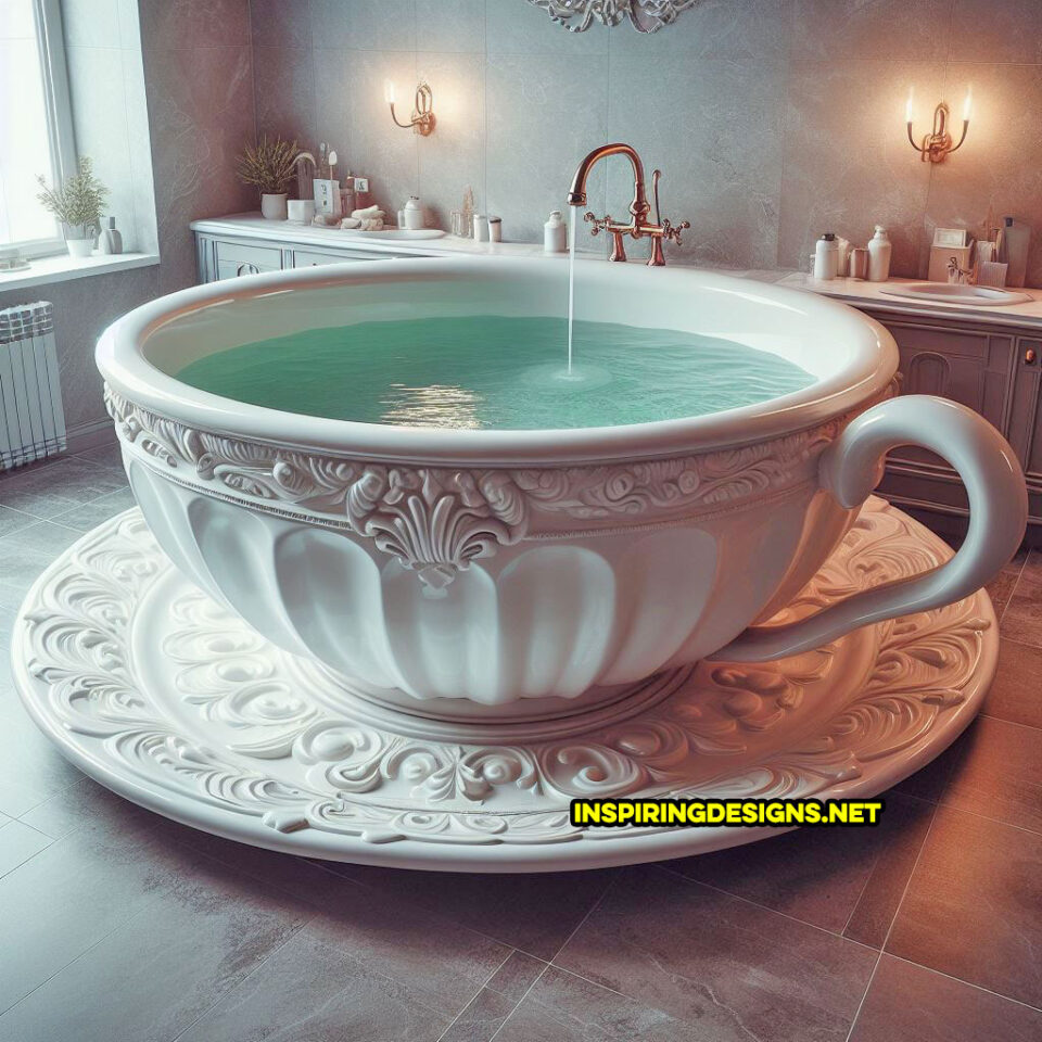 These Giant Teacup Shaped Bathtubs Will Steep Your Bath Time in Luxury