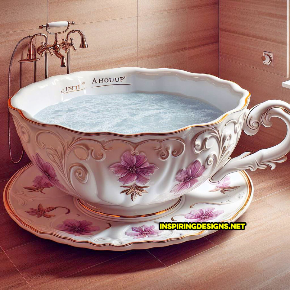 These Giant Teacup Shaped Bathtubs Will Steep Your Bath Time in Luxury