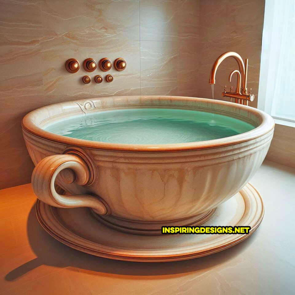 These Giant Teacup Shaped Bathtubs Will Steep Your Bath Time in Luxury