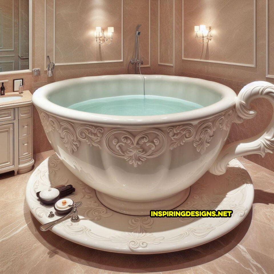 These Giant Teacup Shaped Bathtubs Will Steep Your Bath Time in Luxury