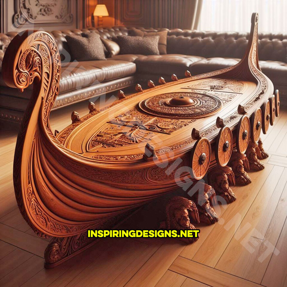 These Viking Ship Coffee Tables Are Anchoring Style and History in Your ...