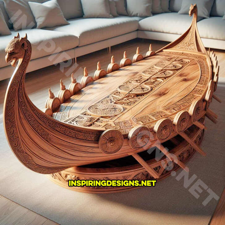 These Viking Ship Coffee Tables Are Anchoring Style and History in Your ...