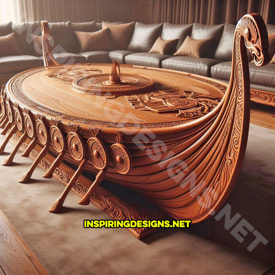 These Viking Ship Coffee Tables Are Anchoring Style and History in Your ...