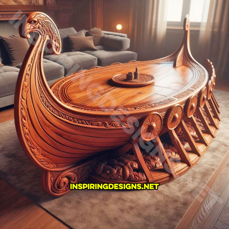 These Viking Ship Coffee Tables Are Anchoring Style and History in Your ...