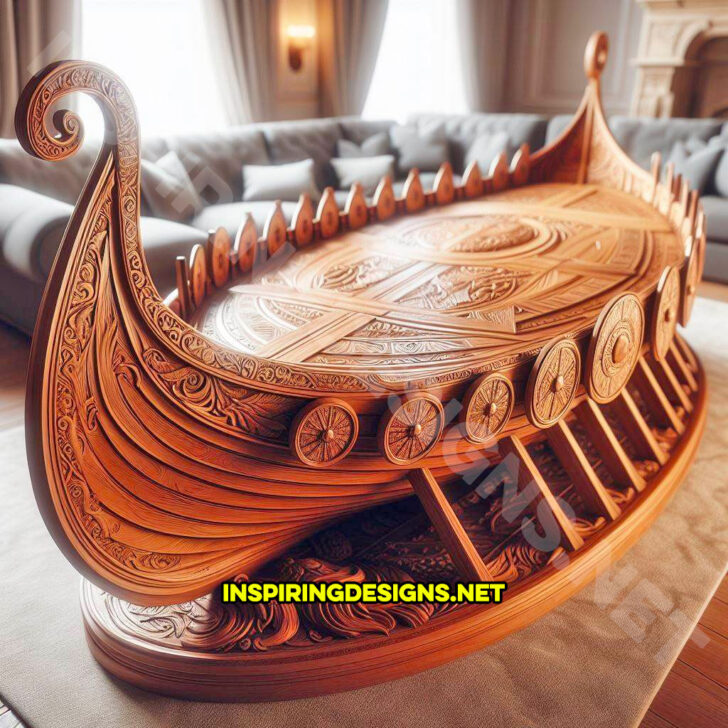 These Viking Ship Coffee Tables Are Anchoring Style and History in Your ...