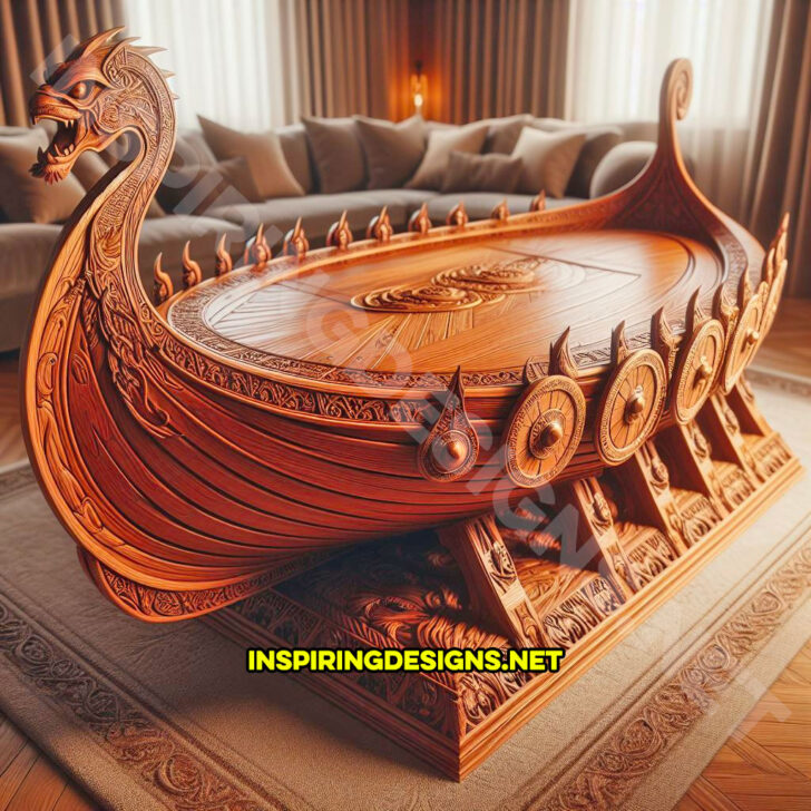 These Viking Ship Coffee Tables Are Anchoring Style and History in Your ...