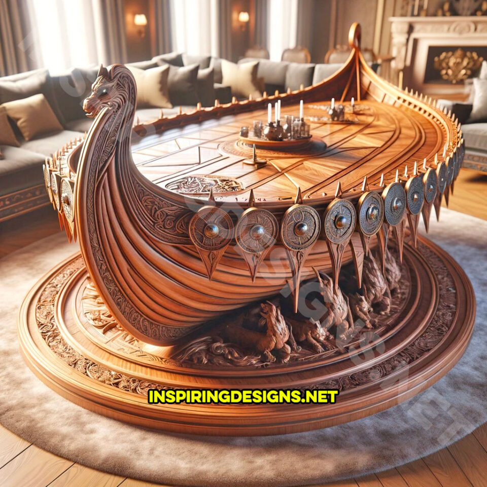 These Viking Ship Coffee Tables Are Anchoring Style and History in Your ...