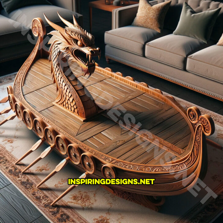 These Viking Ship Coffee Tables Are Anchoring Style and History in Your ...