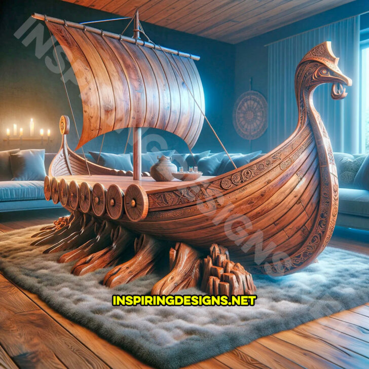 These Viking Ship Coffee Tables Are Anchoring Style and History in Your ...