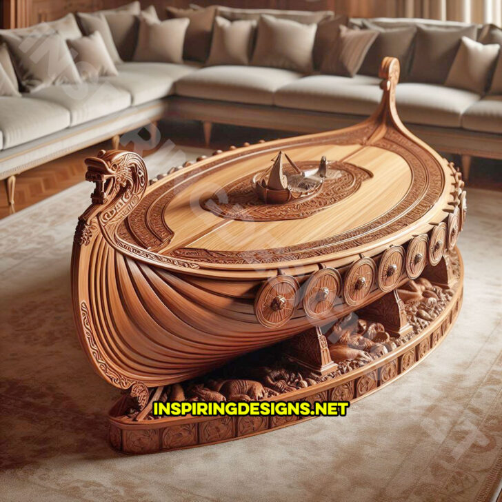 These Viking Ship Coffee Tables Are Anchoring Style and History in Your ...