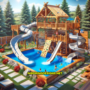 These Backyard Pool Playgrounds Bring the Water Park Right to Your Home