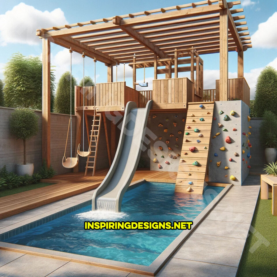 These Backyard Pool Playgrounds Bring the Water Park Right to Your Home